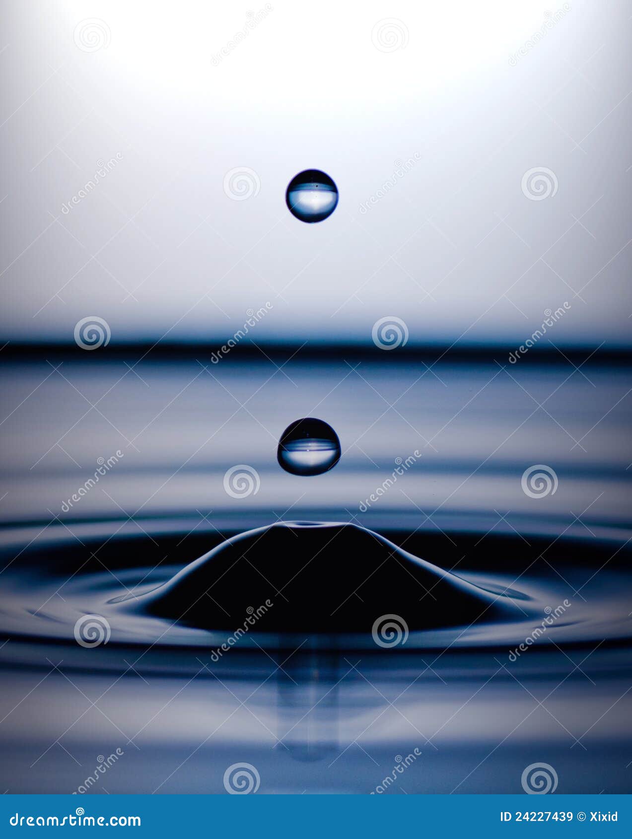 Perfect water drop stock image. Image of raindrop, rippled - 24227439