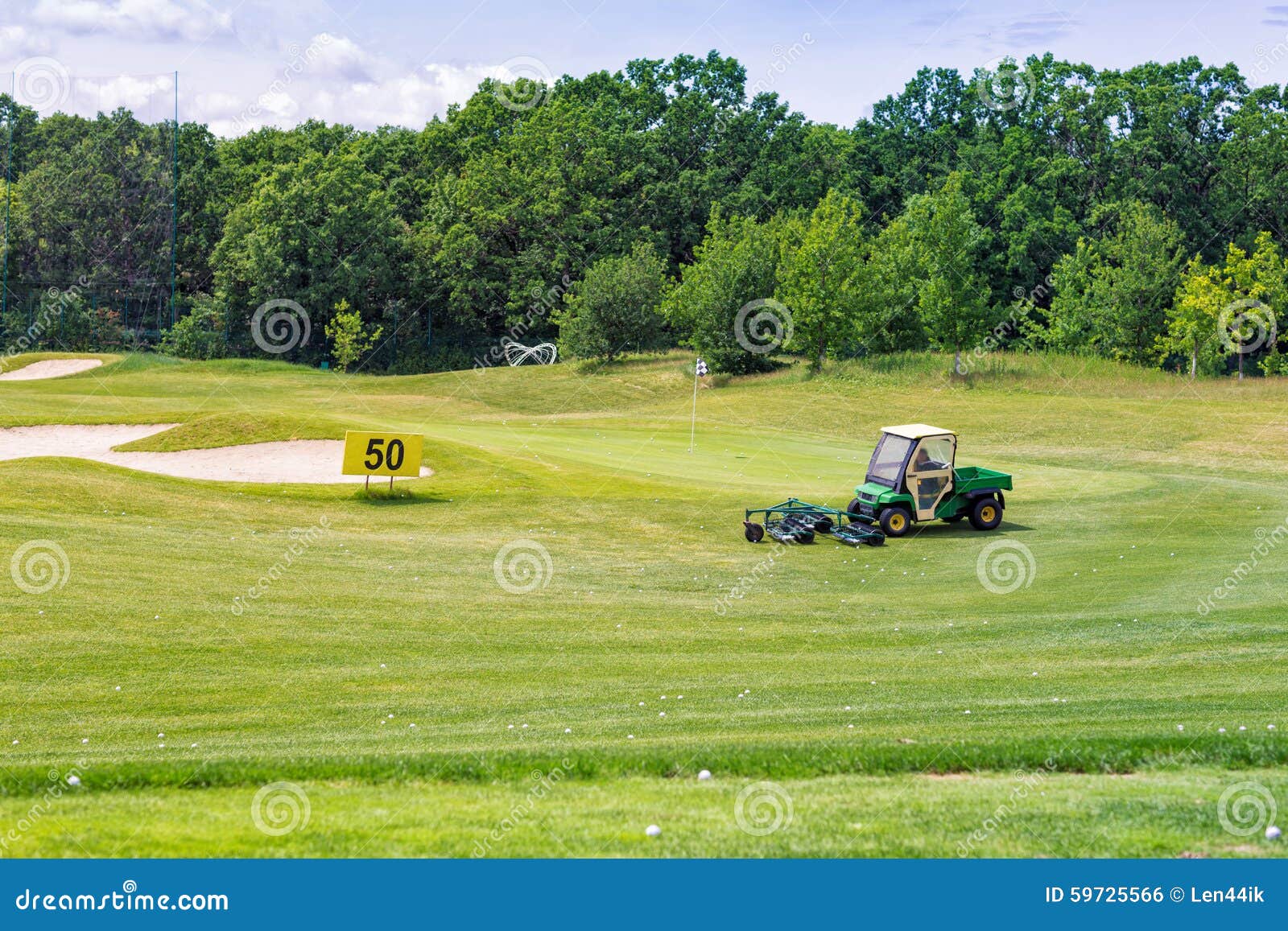 Perfect Wavy Green Ground on a Golf Course Stock Photo - Image of ...