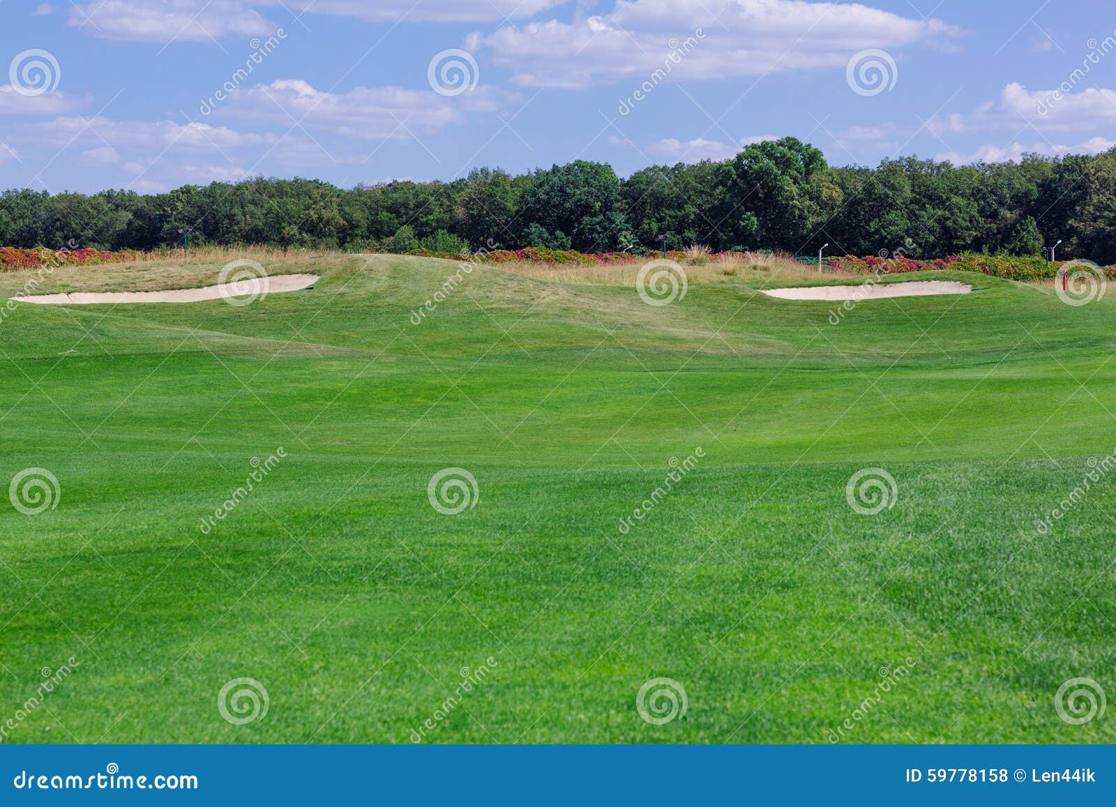 Perfect Wavy Green Ground on a Golf Course Stock Photo - Image of color ...