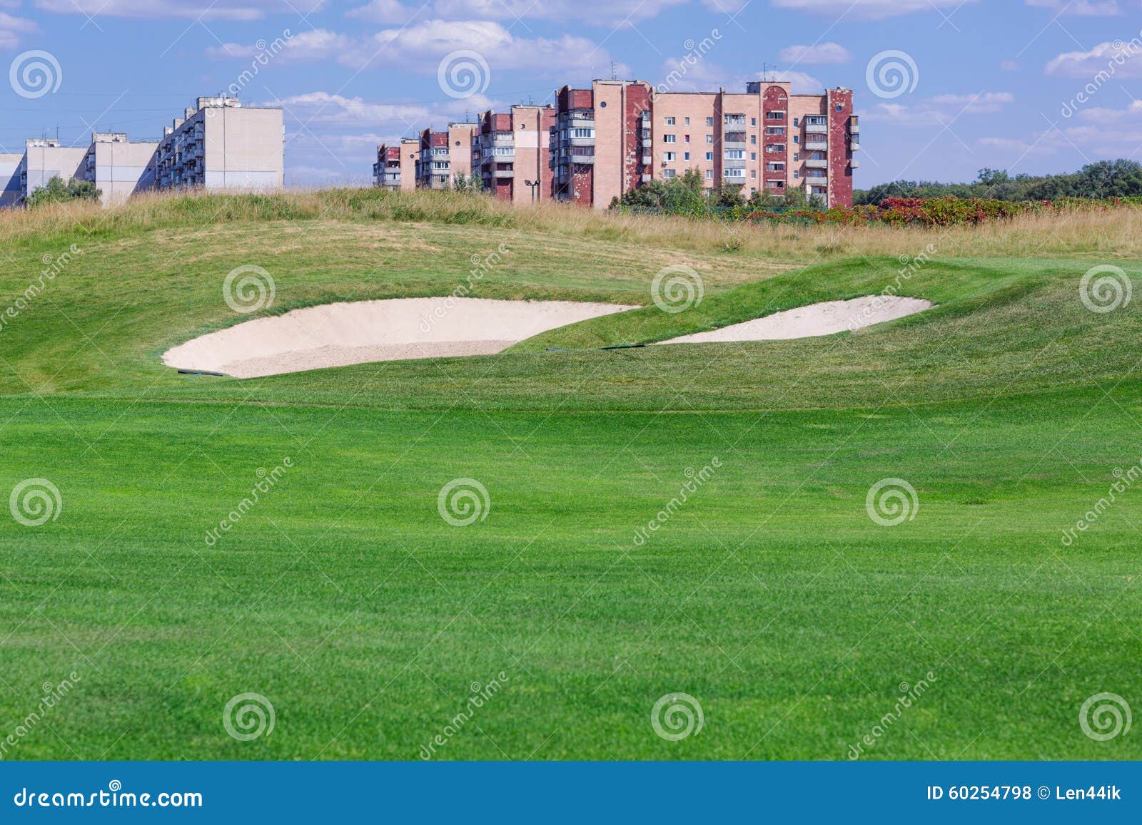 Perfect Wavy Green Ground on a Golf Course Stock Photo - Image of ...