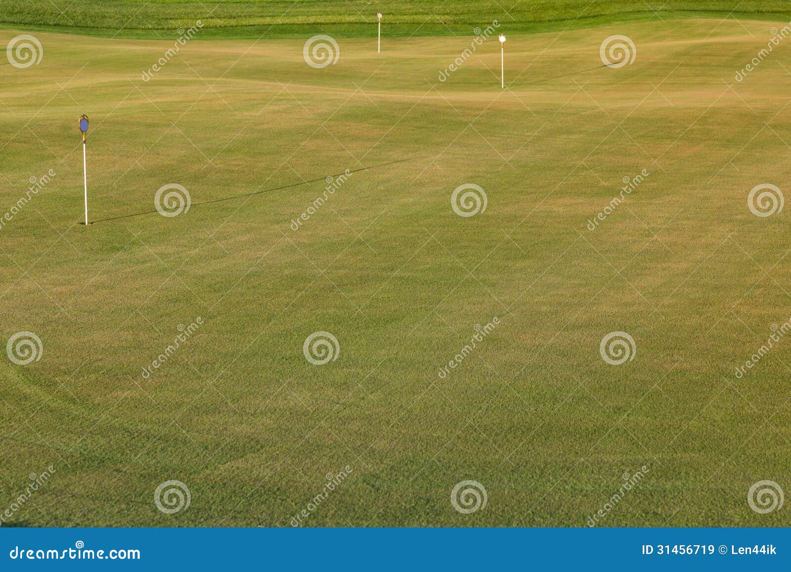 Perfect Wavy Ground with Green Grass on a Golf Field Stock Image ...