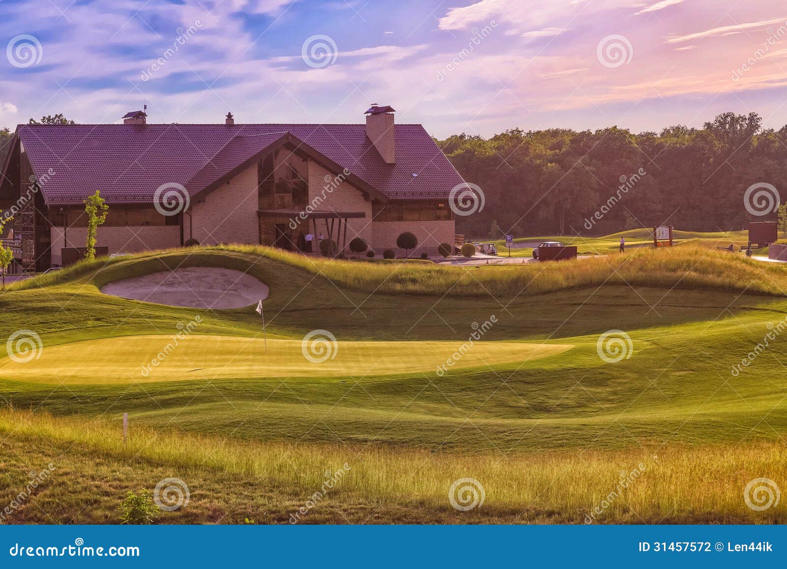 Perfect Wavy Ground with Green Grass on a Golf Field Stock Photo ...