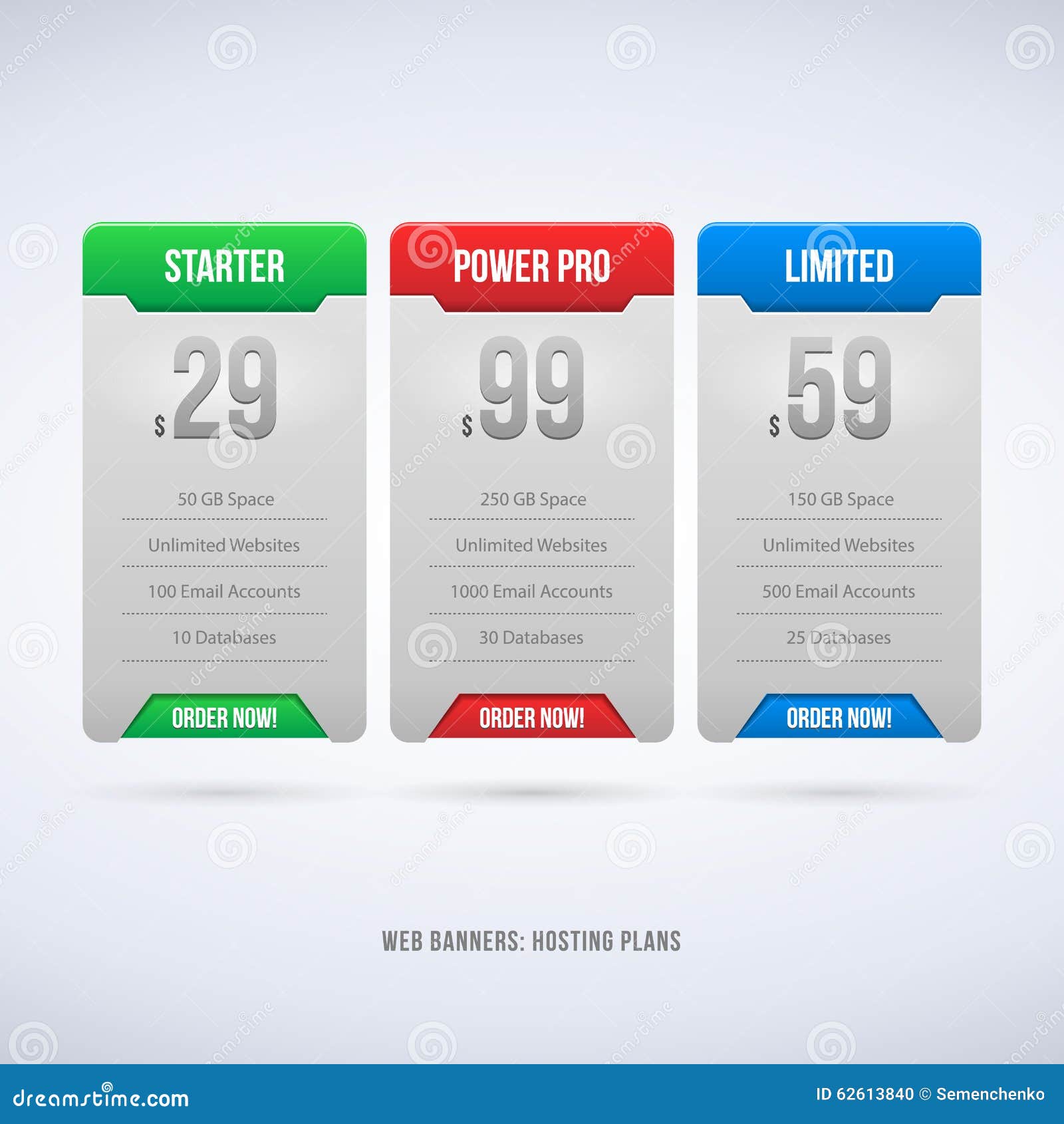 Perfect Web Boxes Hosting Plans for Your Website Design Blue Stock ...