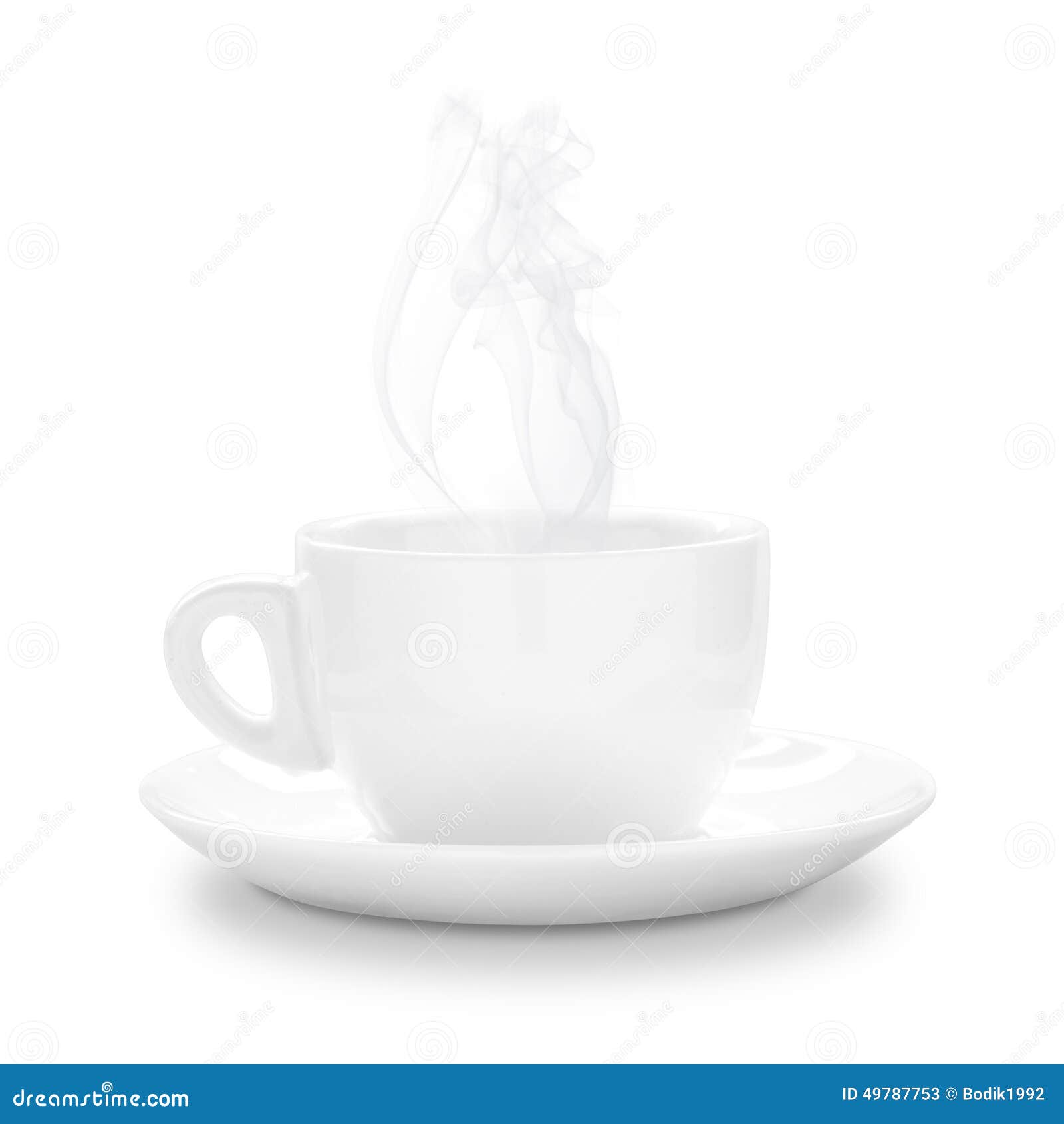 Perfect White Coffee Cup with Steam Stock Image - Image of elegant ...
