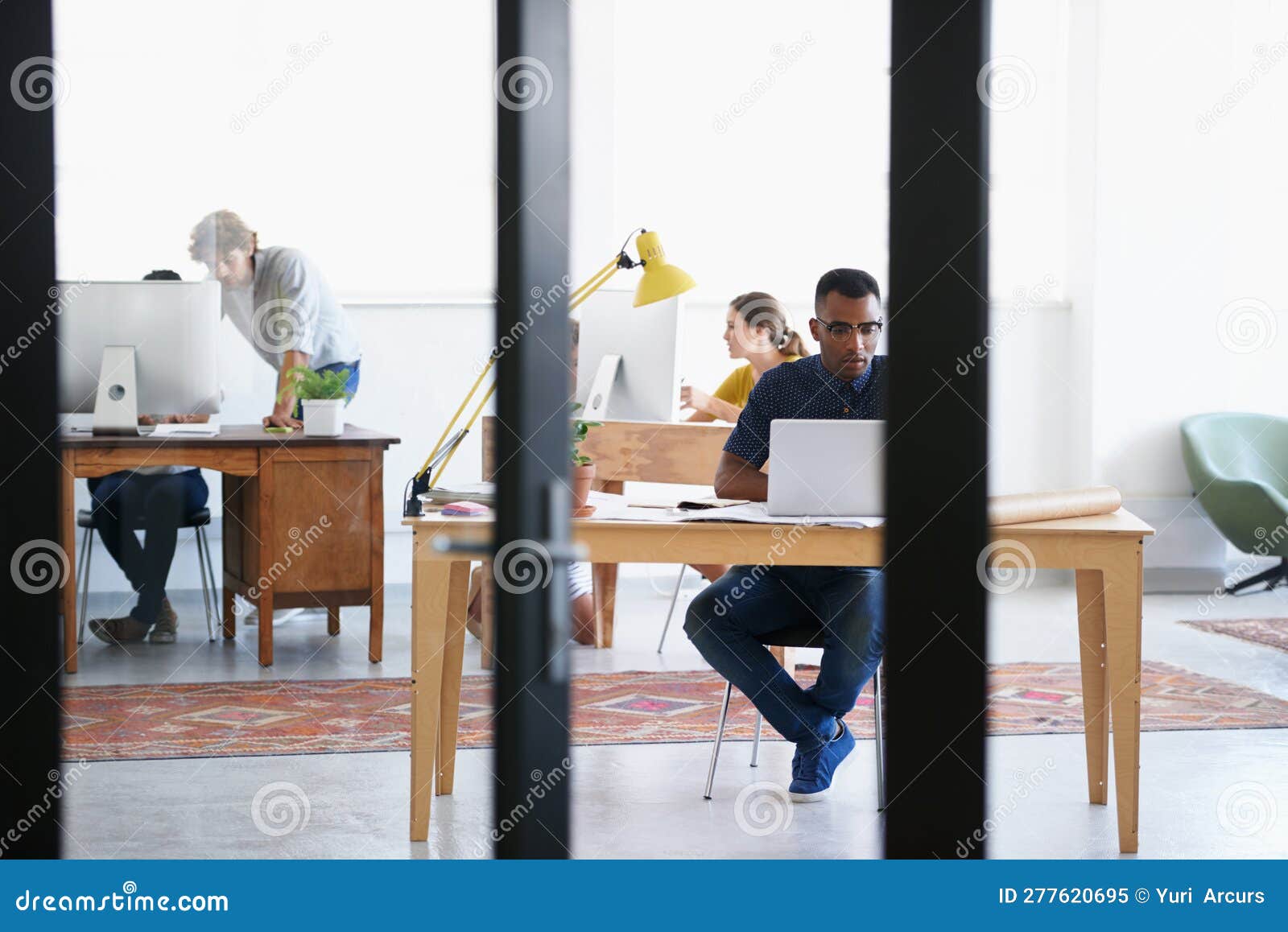 Perfect Work Environment. Young Professionals Working in an Office ...