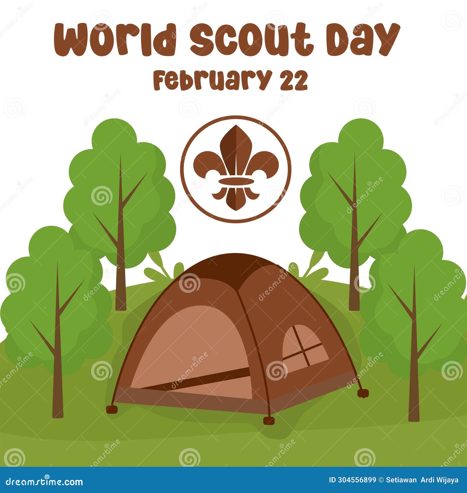 The Perfect World Scout Day Vector Design for a Celebration Stock ...