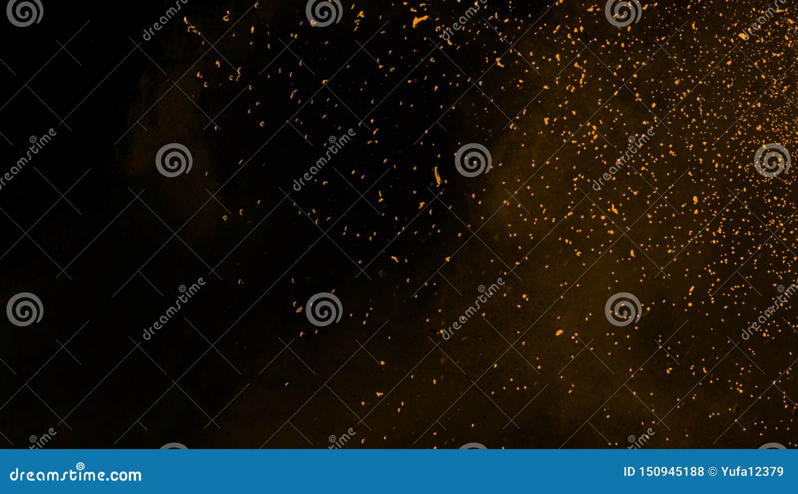 Perfect Yellow Particles Embers on Background . Texture Overlays ...