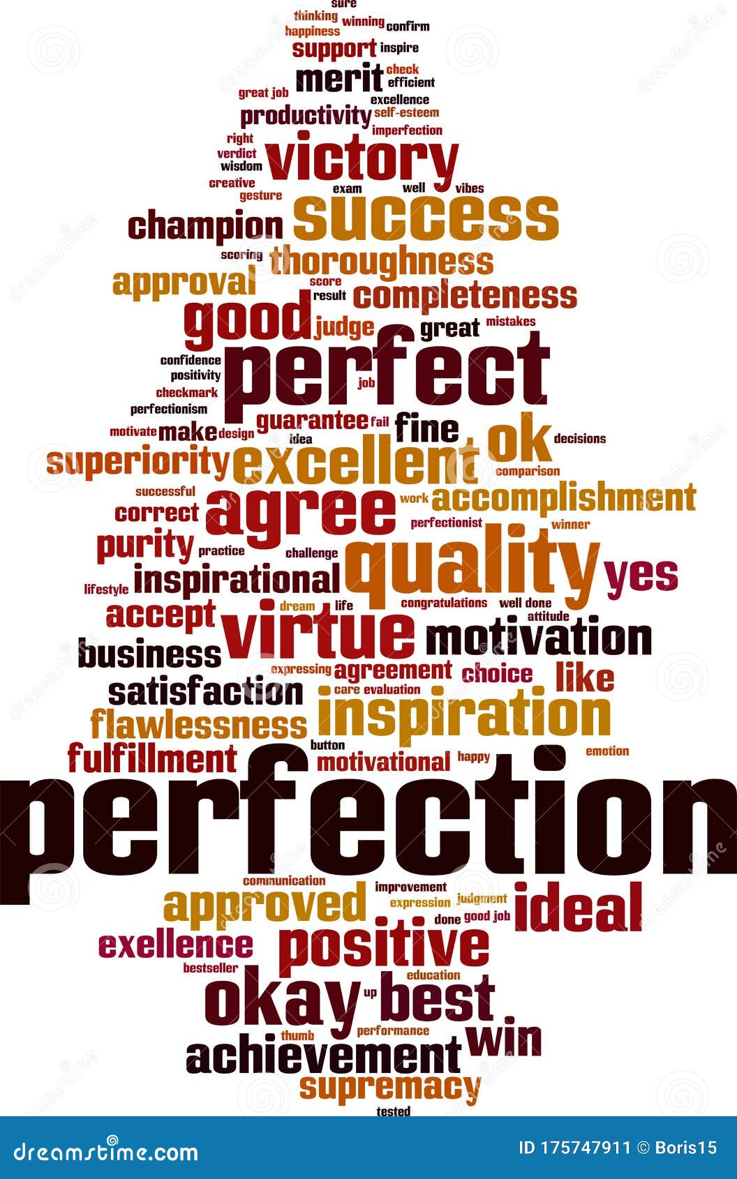 Perfection word cloud stock vector. Illustration of scoring - 175747911