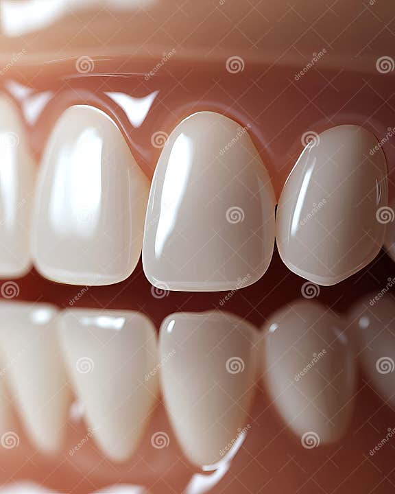 Perfectly Aligned and Glowing Smiling Teeth Create a Striking Visual ...