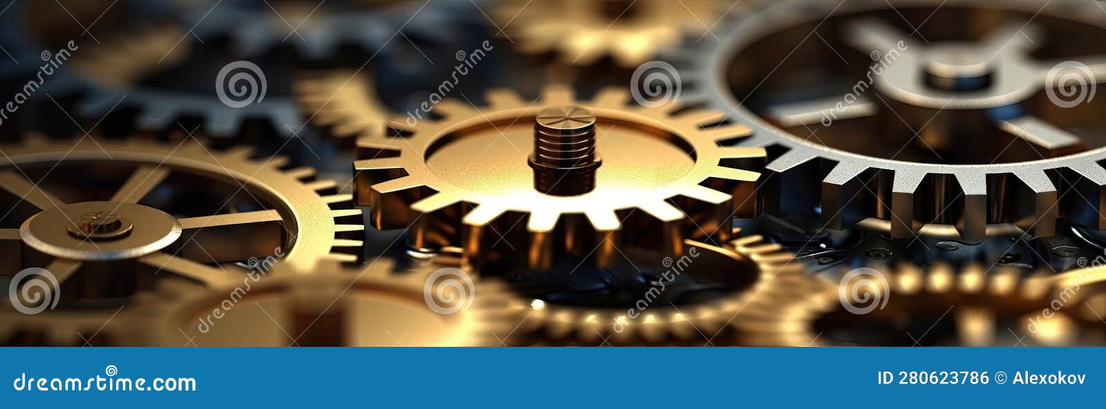 Perfectly Aligned Metal Gears for Professional Presentations . Stock ...