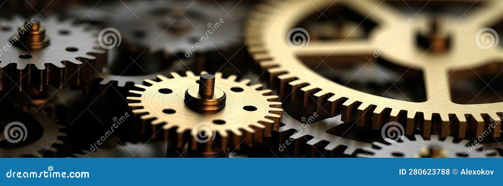 Perfectly Aligned Metal Gears for Professional Presentations . Stock ...