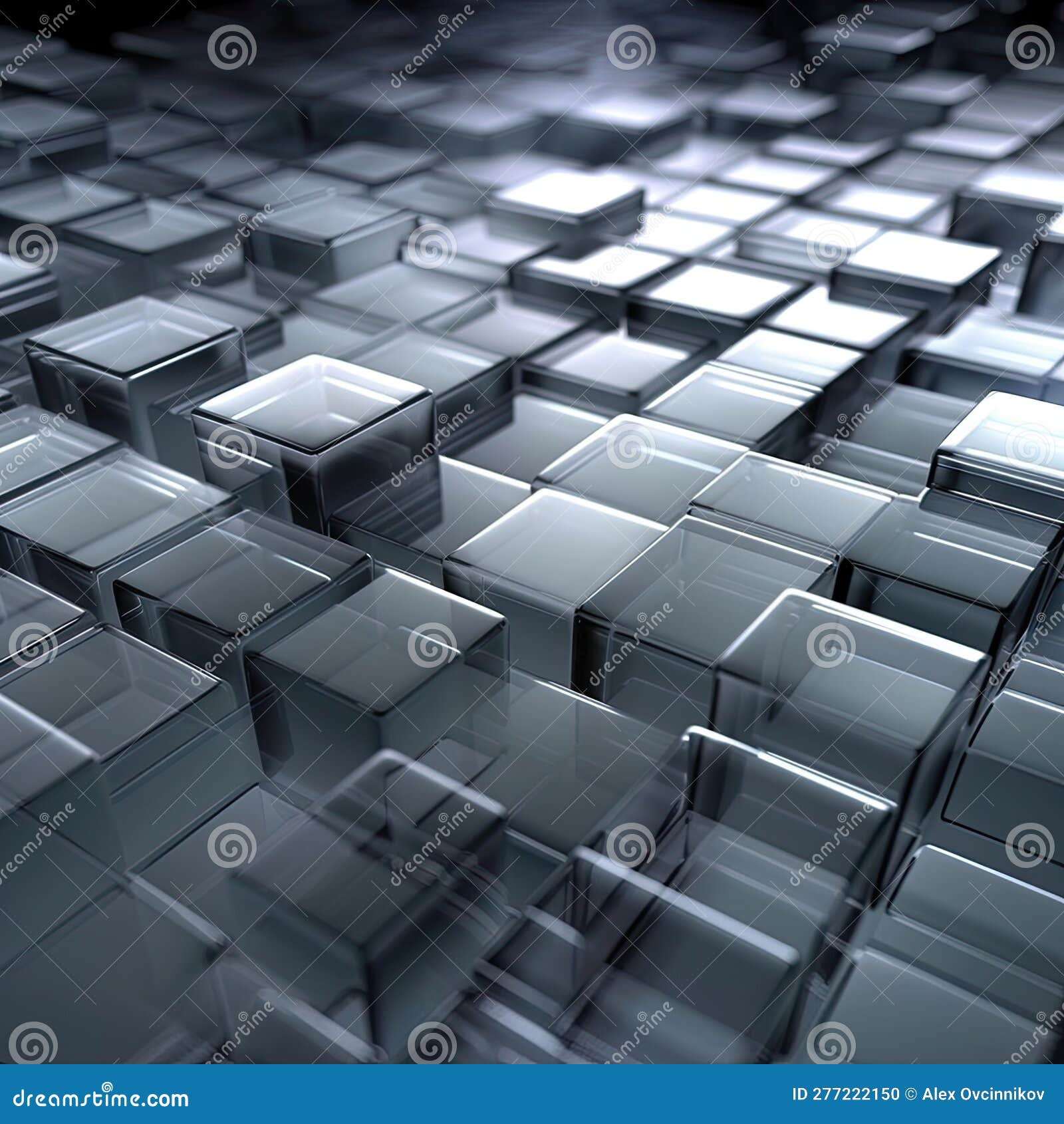 Perfectly Arranged Translucent Blocks on Modern Tech Background. Ideal ...