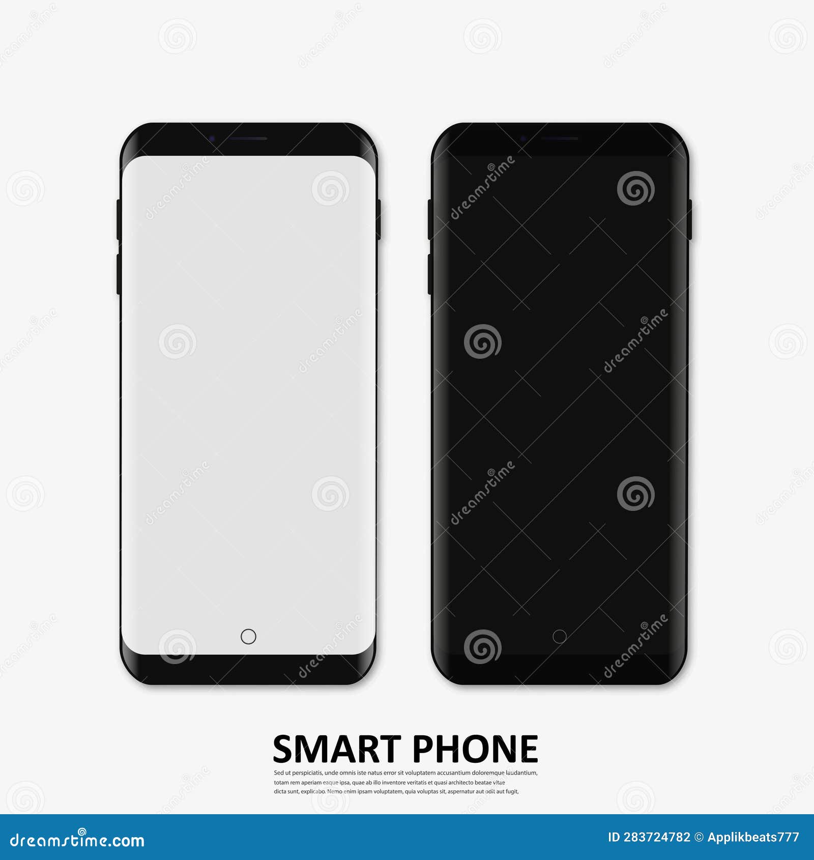 Perfectly Detailed Modern Smart Phone Isolation Vector Stock Vector ...