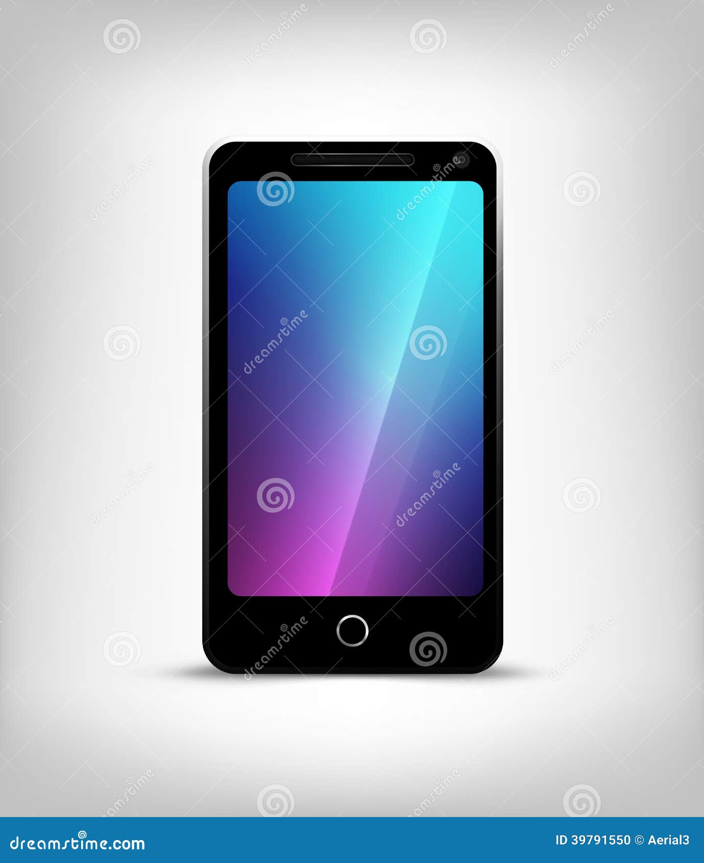 Perfectly Detailed Modern Smart Phone Isolation Vector Stock Vector ...