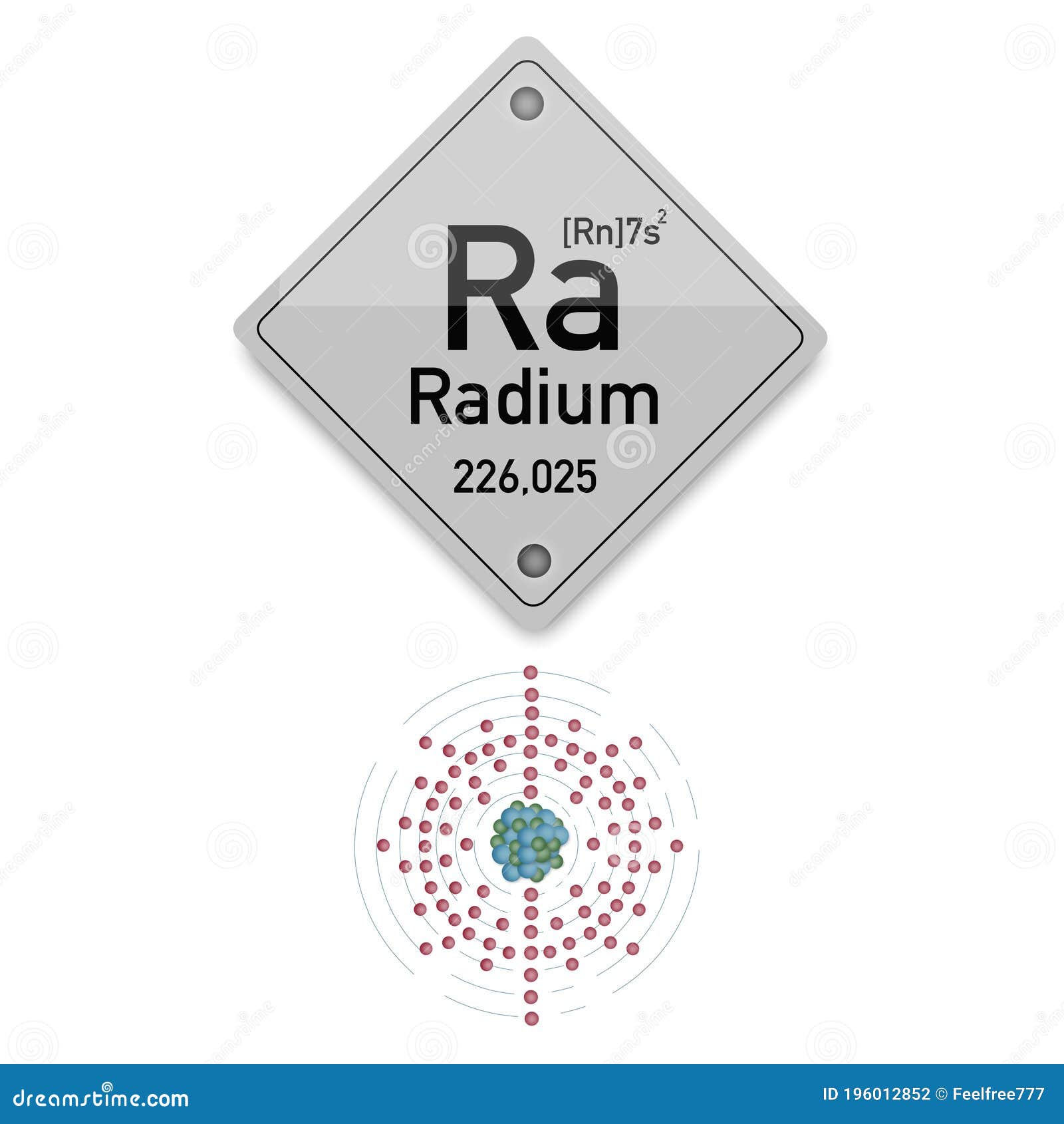 Radium Periodic Elements. Business Artwork Vector Graphics Stock ...