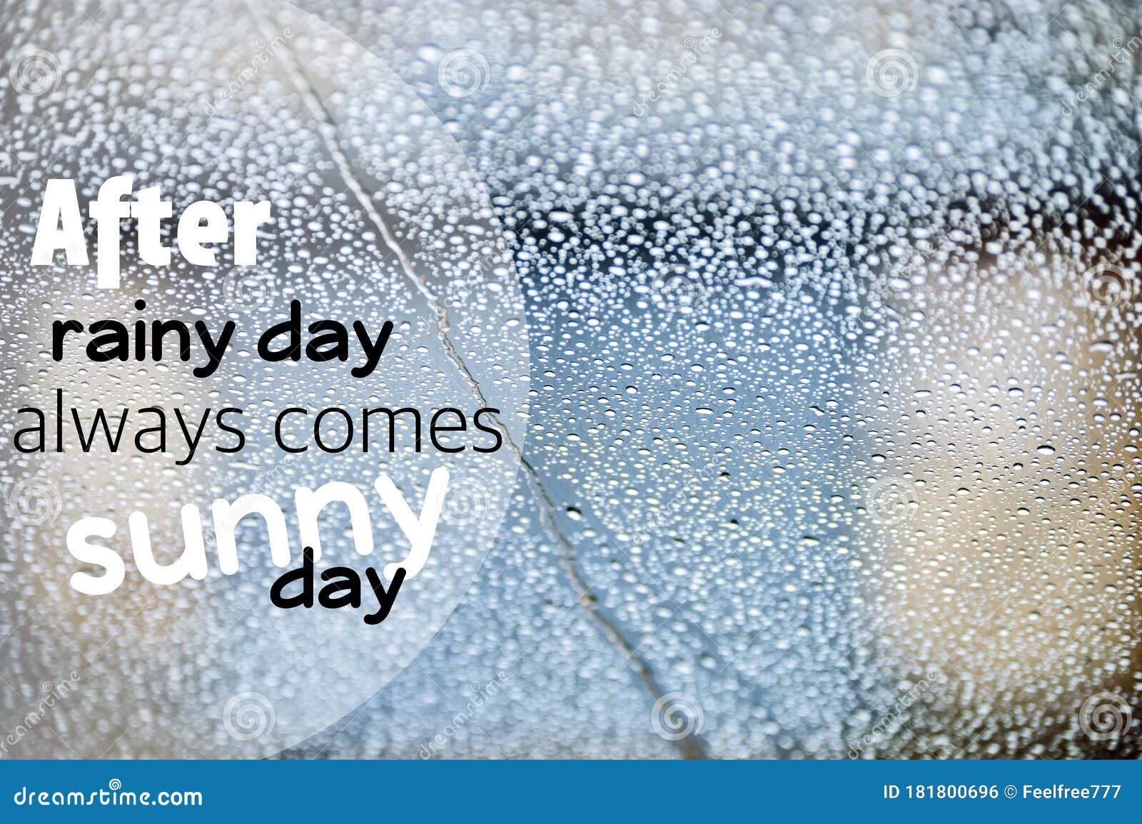 After Rainy Day always Comes Sunny Day. Big Thing Comes from Little ...