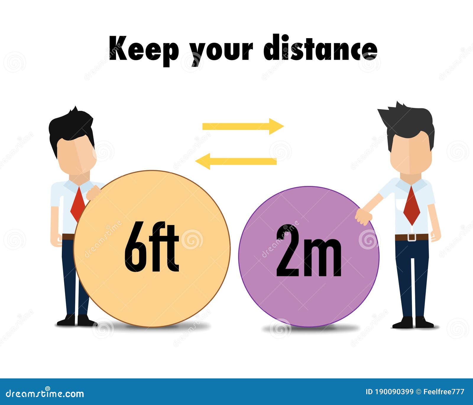 Keep Your Safe Distance. Business Concep Artwork Stock Image - Image of ...