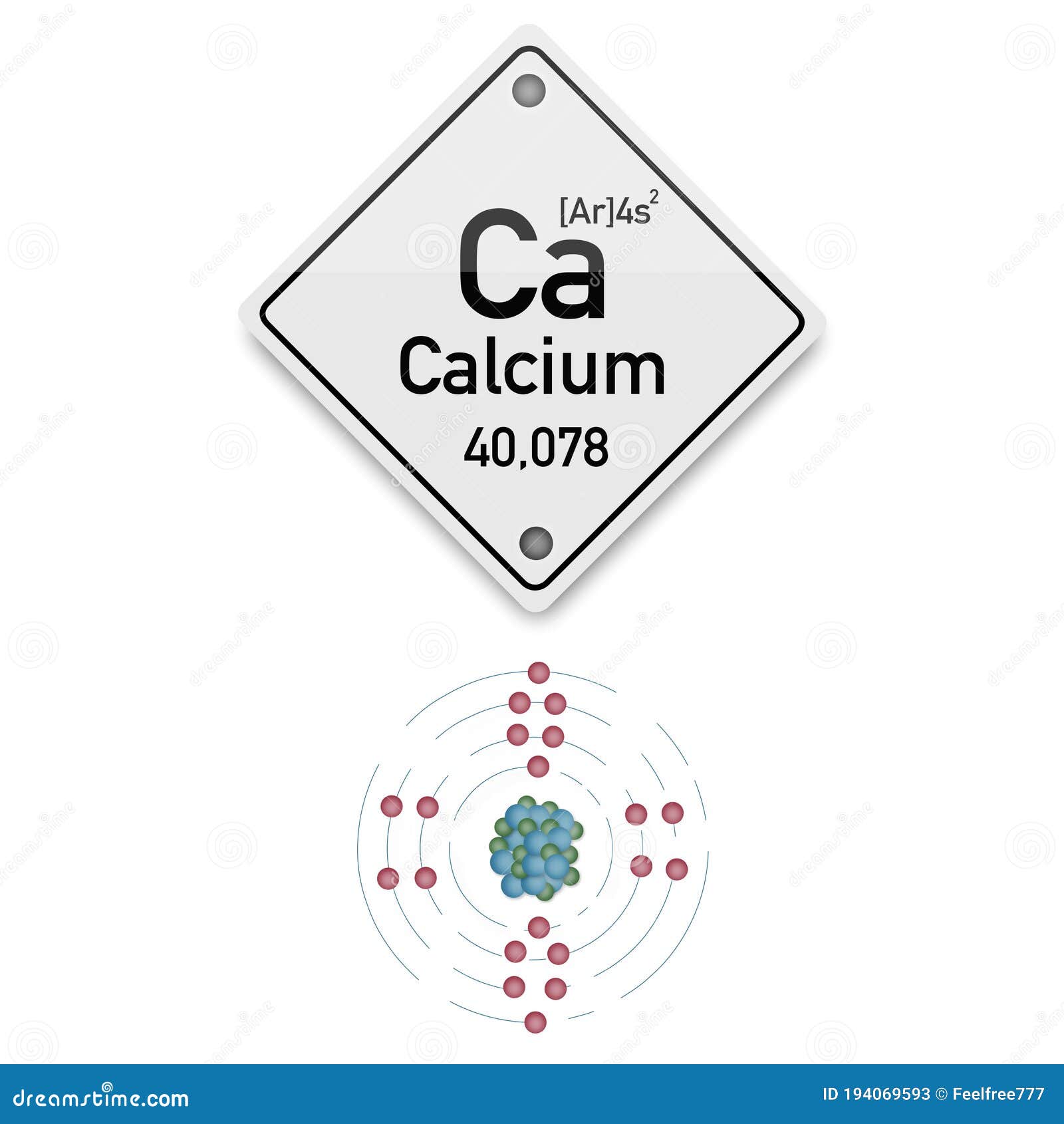 Calcium, Ca, Periodic Table Element Vector Illustration | CartoonDealer ...