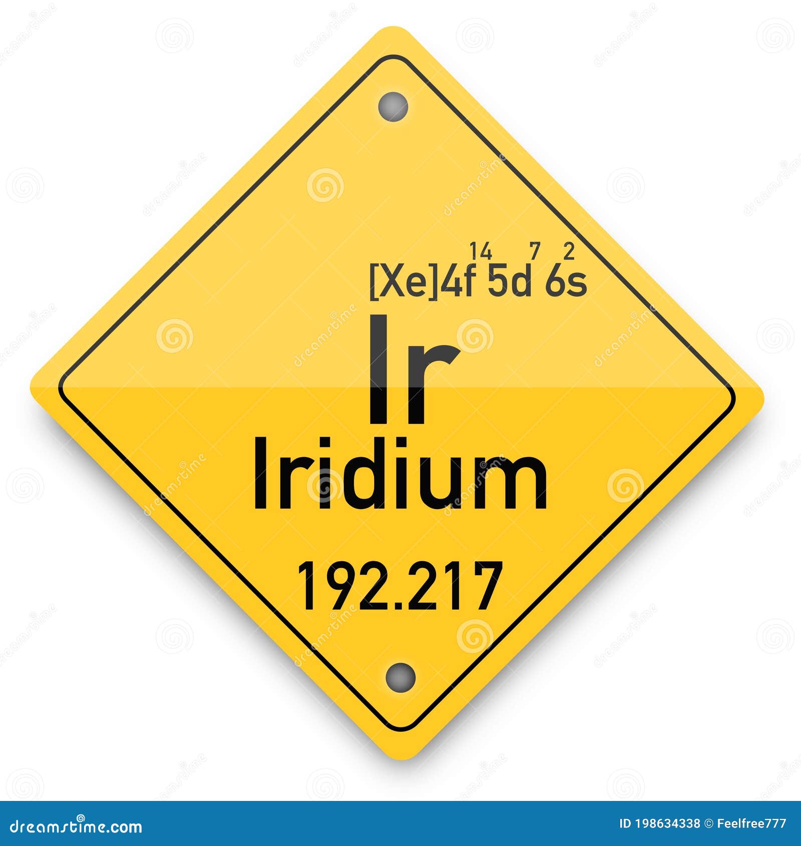 Iridium, Ir, Periodic Table Element Royalty-Free Cartoon ...