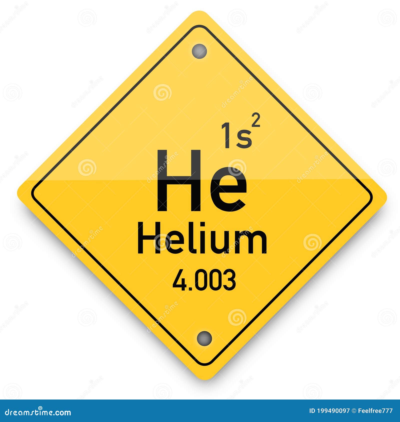 Helium Periodic Table Element Icon On White Background Royalty-Free ...