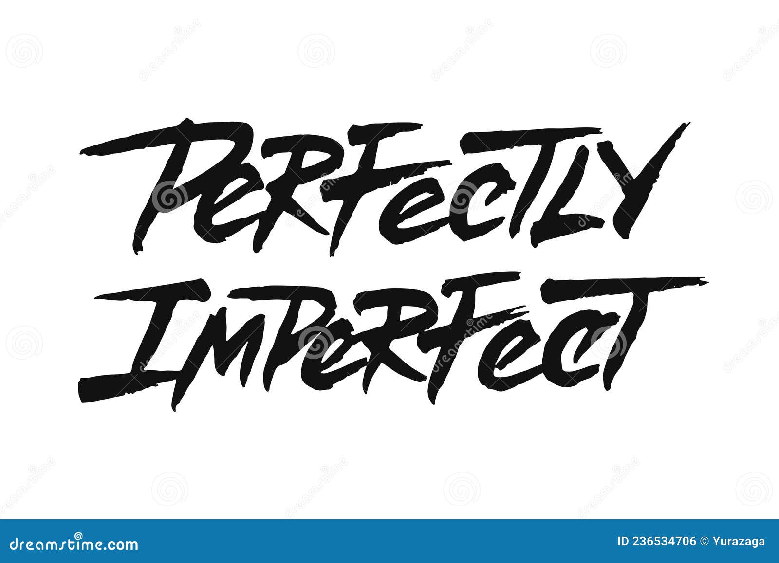Perfectly Imperfect Lettering Design Stock Vector - Illustration of ...