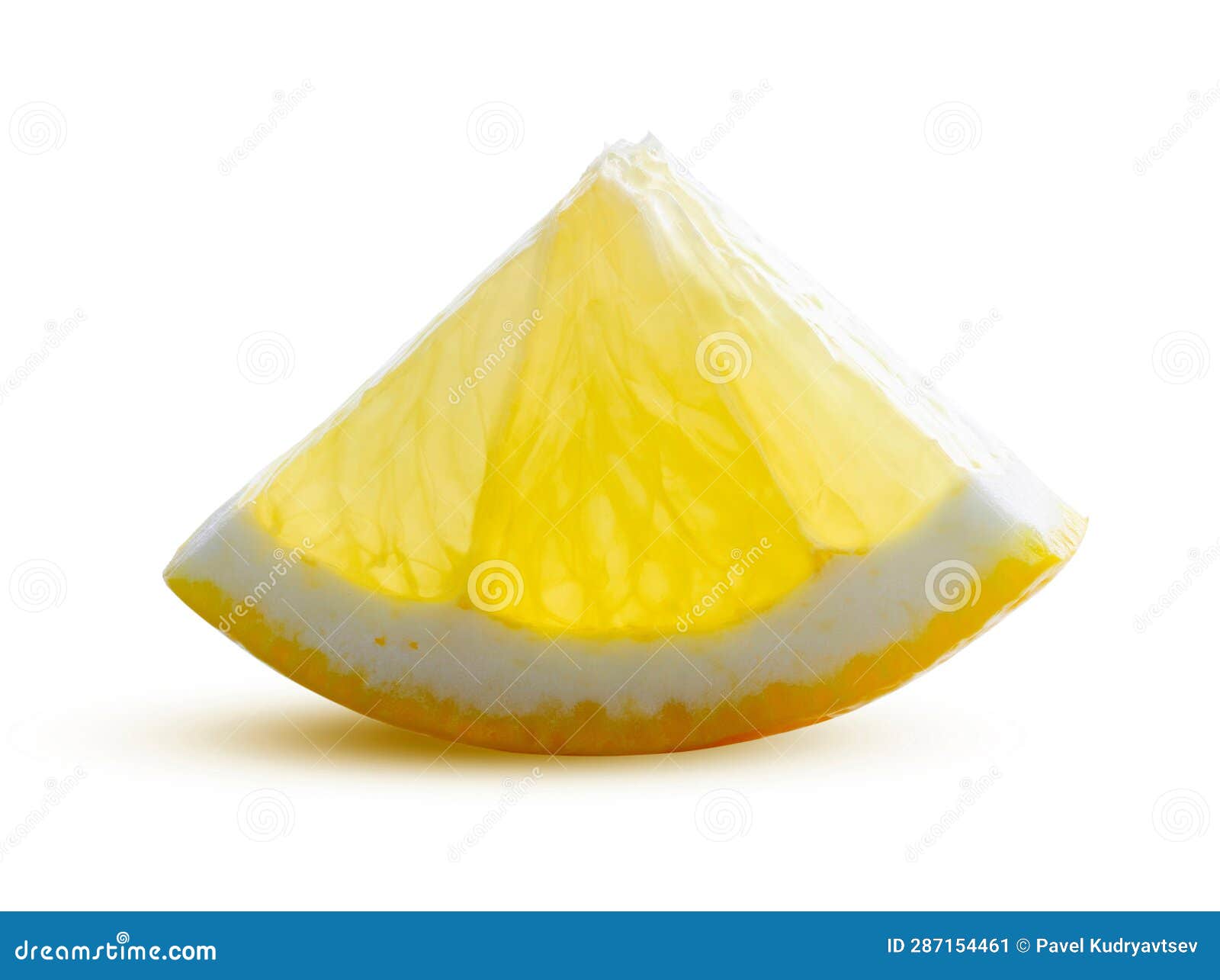 Perfectly Retouched Slice of Lemon Isolated on White Stock Image ...