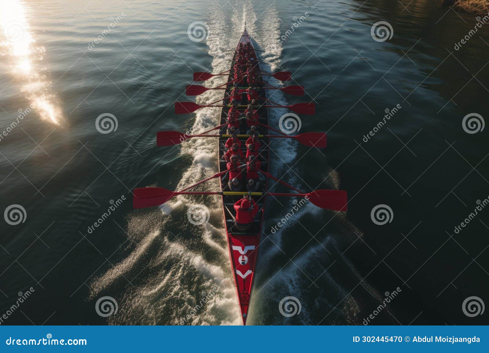 Perfectly Synchronized Rowing Team Captured in a Stunning Aerial View ...