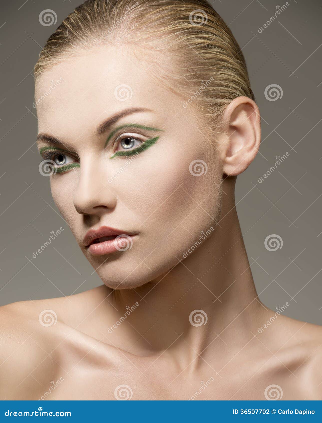 Perfekter Weiblicher Antlitz Mit Make-up Stockfoto - Bild von frisch ...