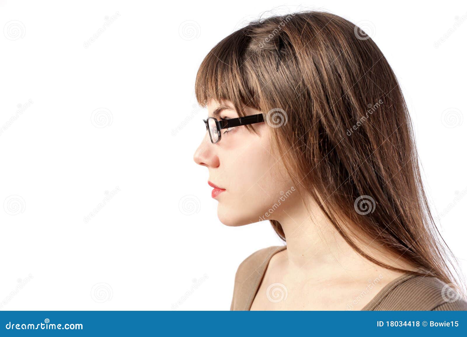 Perfil bonito foto de stock. Imagem de fêmea, adolescente - 18034418