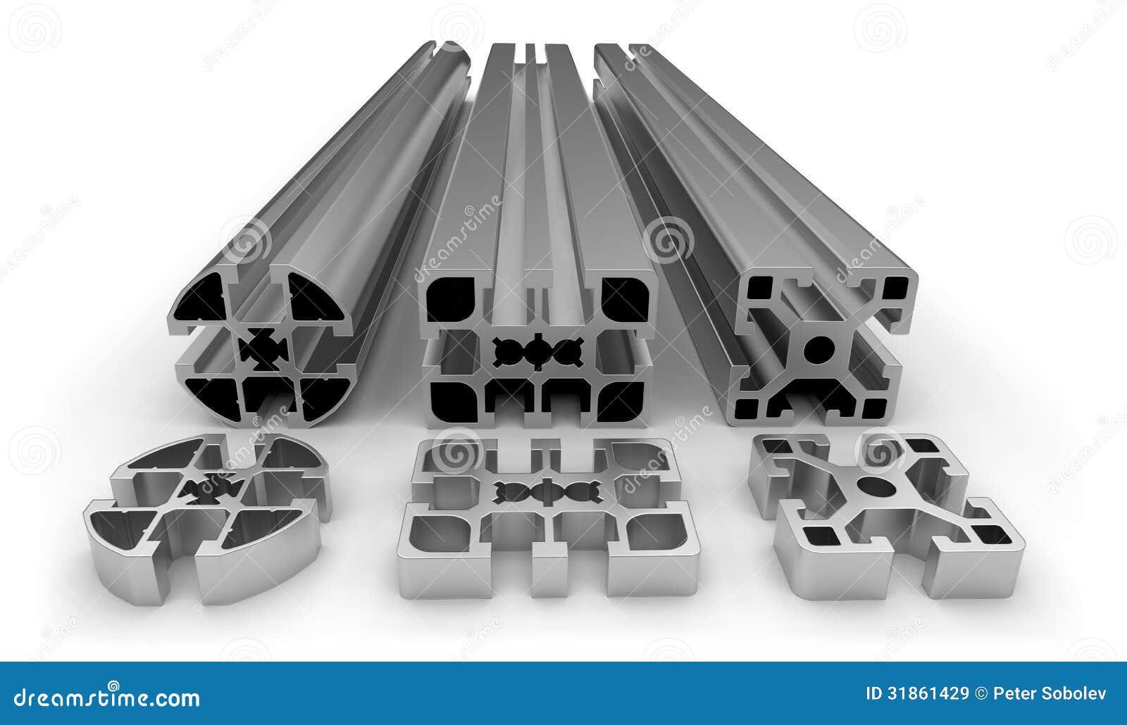 Perfil de aluminio stock de ilustración. Ilustración de forma - 31861429