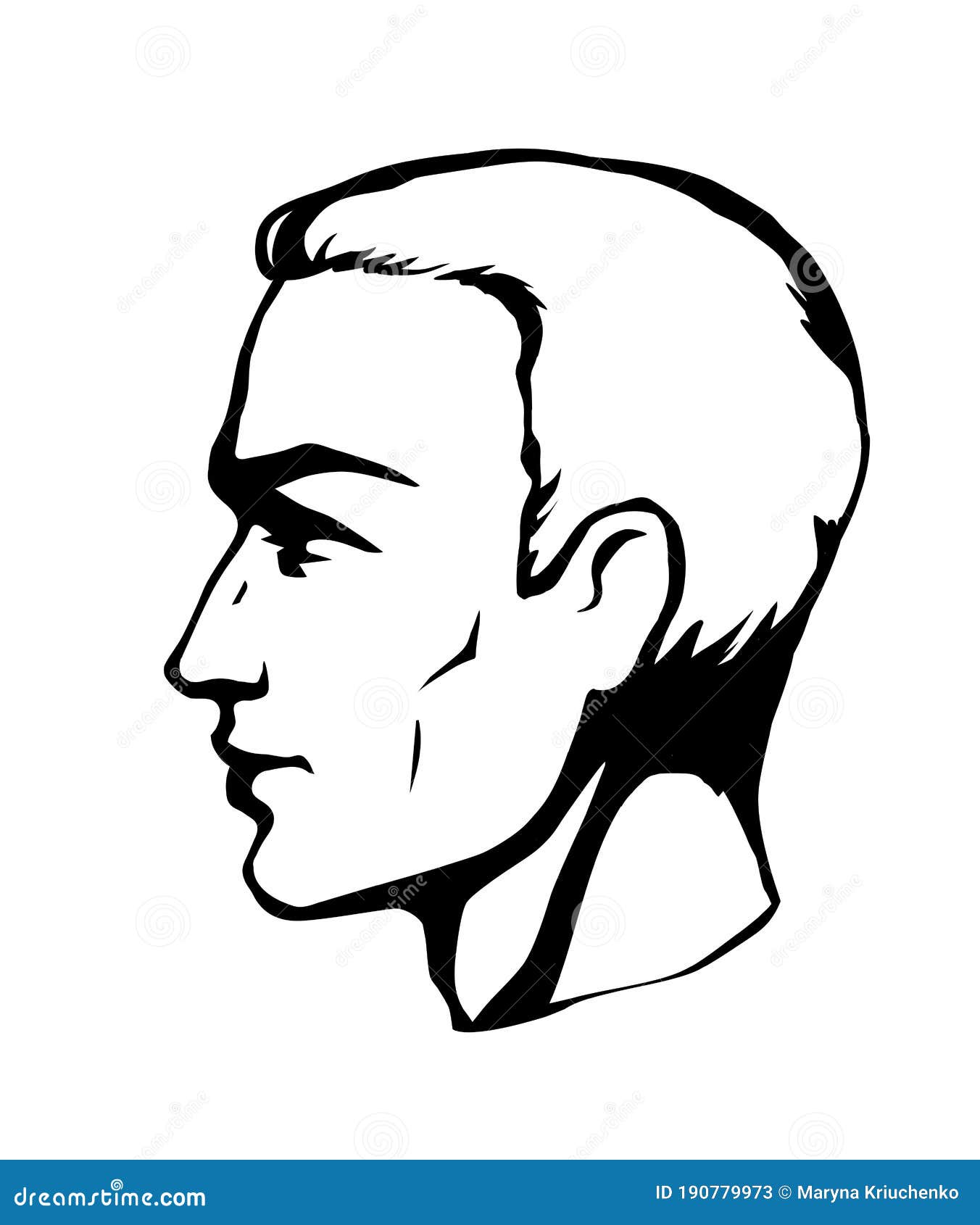 Perfil De Un Hombre Apuesto. Dibujo Vectorial Ilustración del Vector ... Perfil De Un Hombre Apuesto. Dibujo Vectorial Ilustración del Vector ...