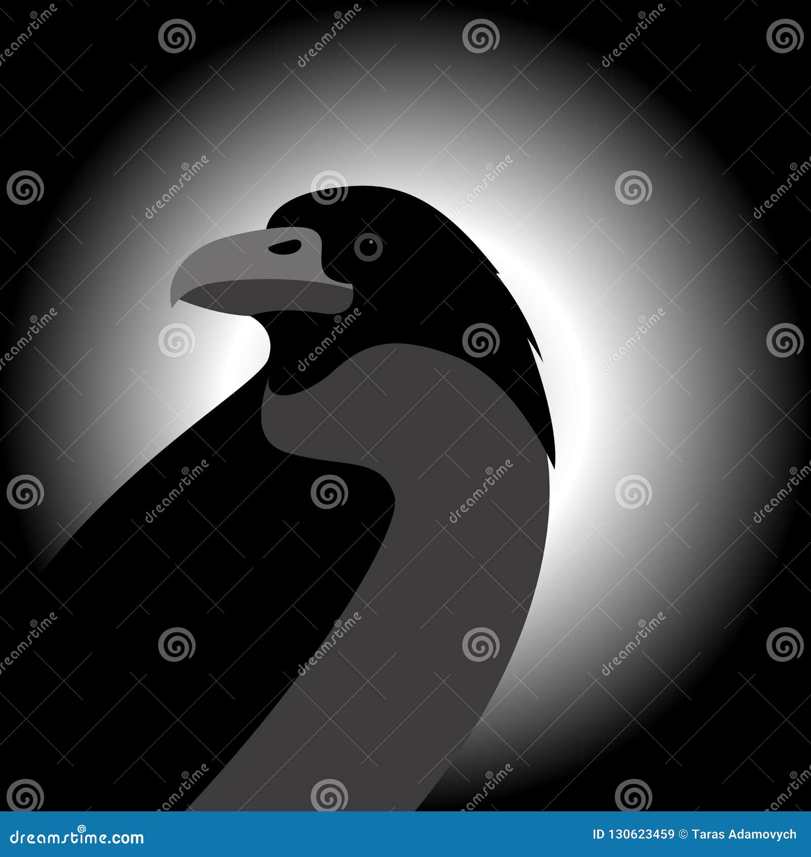 Perfil Del Ejemplo Del Vector Del Cuervo Del Cuervo Ilustración del ...