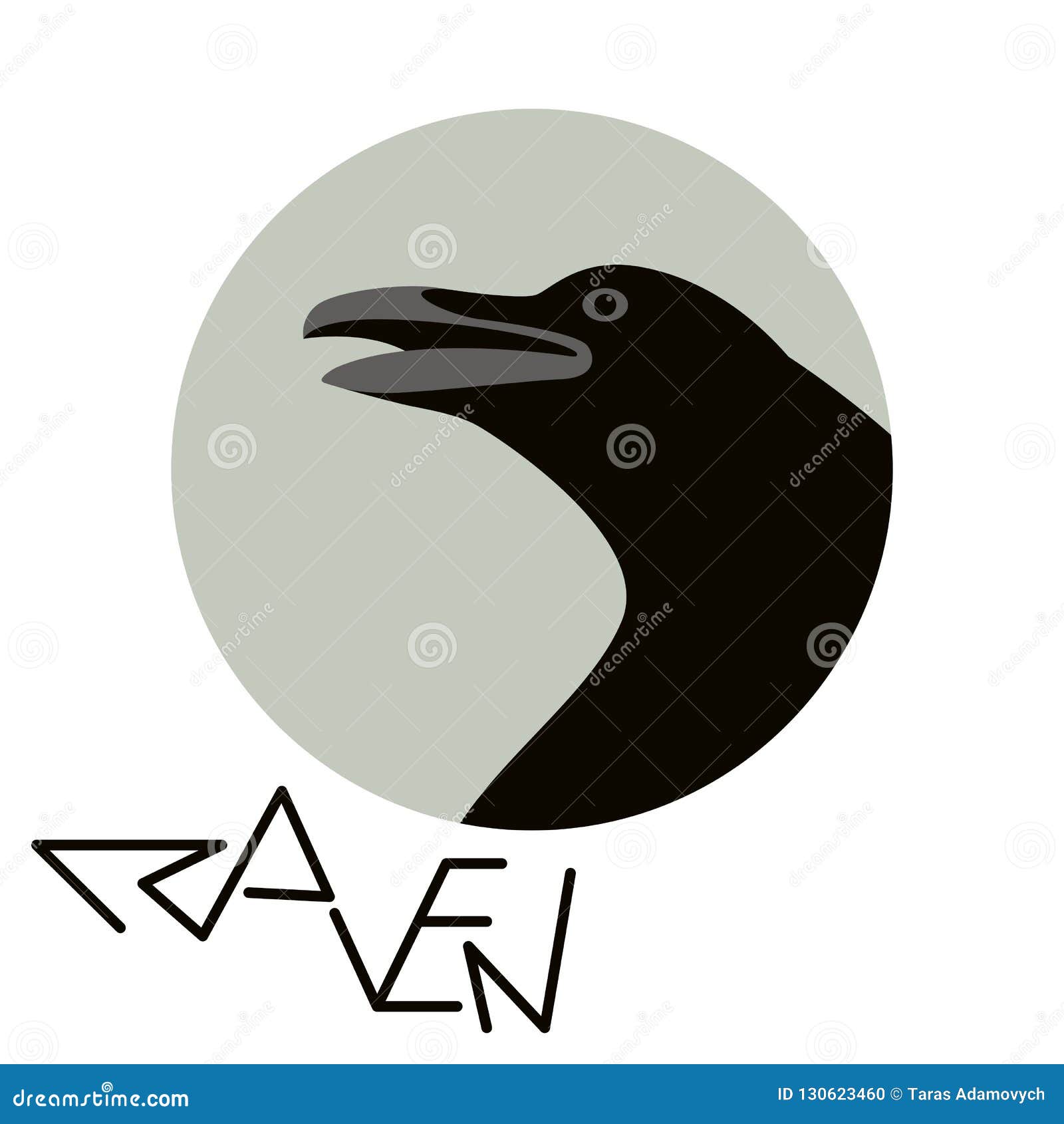 Perfil Del Ejemplo Del Vector Del Cuervo Del Cuervo Ilustración del ...