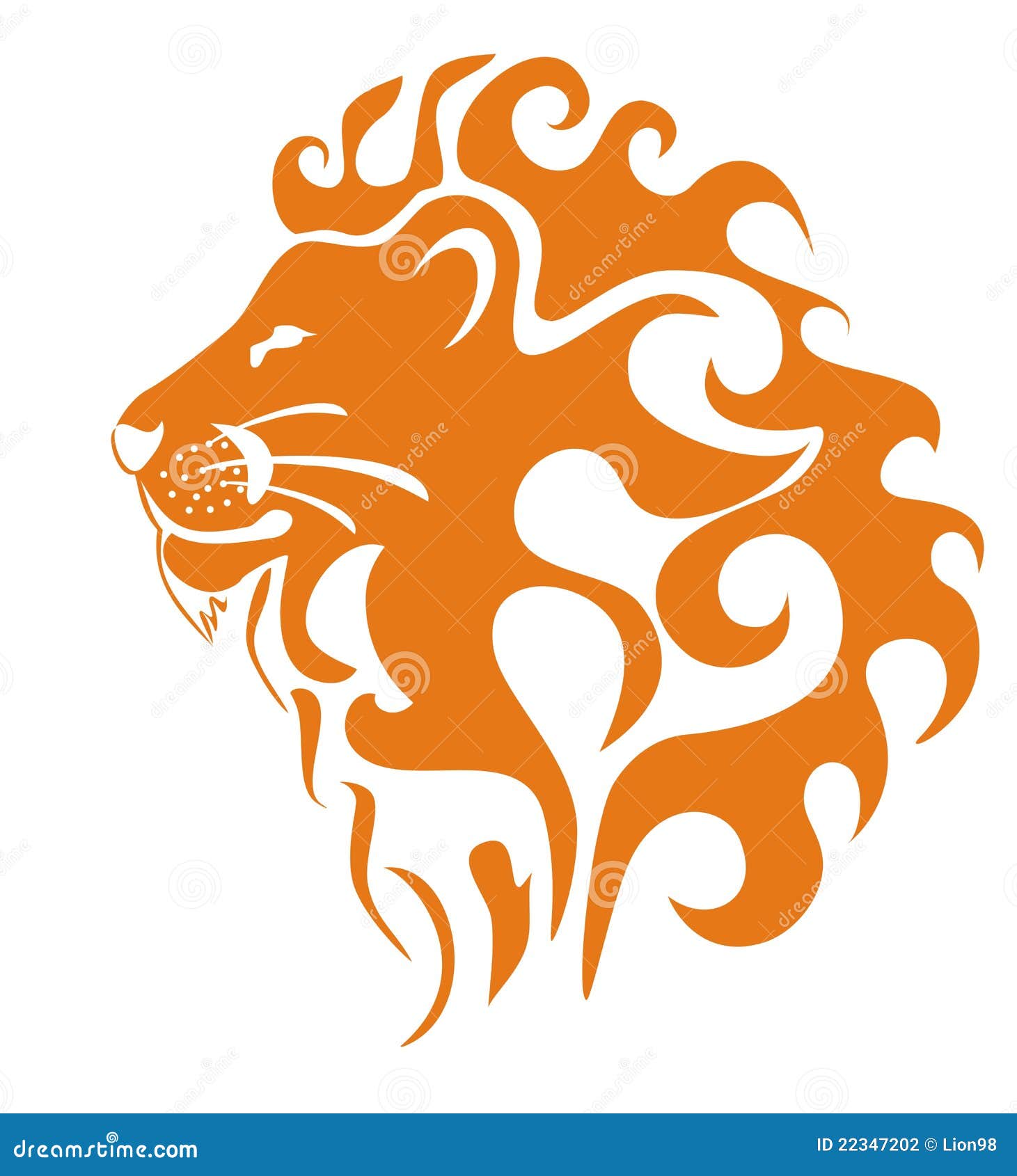 Perfil del león ilustración del vector. Ilustración de simplicidad ...