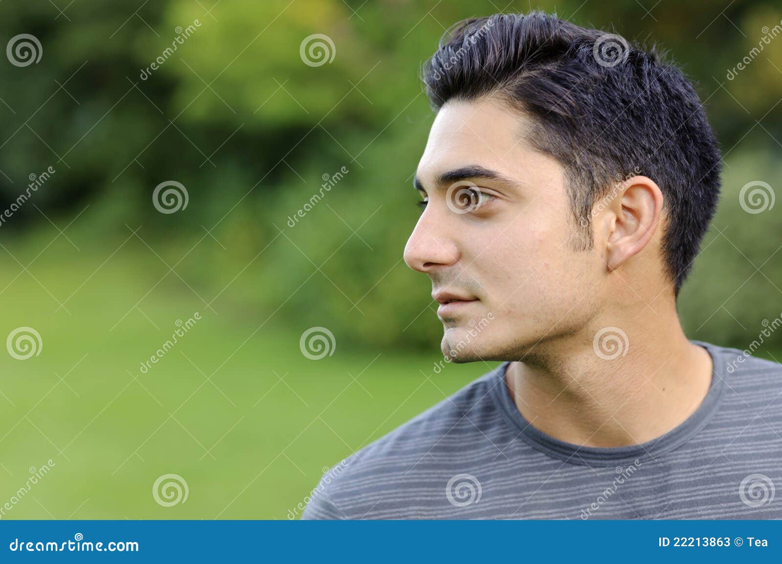 Perfil do homem do handsom imagem de stock. Imagem de cabelo - 22213863