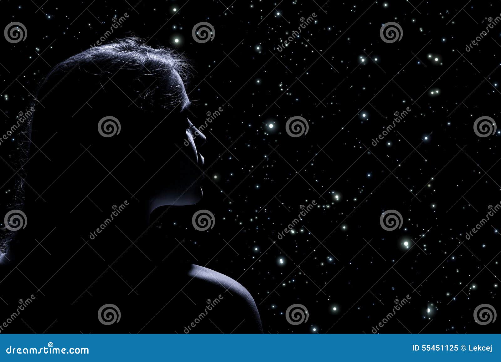 Perfil em estrelas imagem de stock. Imagem de fundos - 55451125
