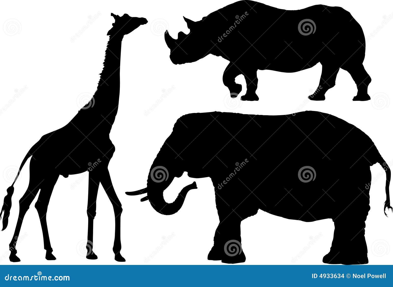 Perfiles Animales Africanos Ilustración del Vector - Ilustración de ...