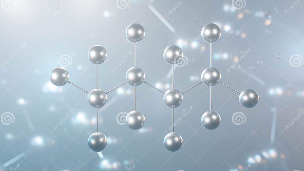 Perfluorobutane Molecular Structure, 3d Model Molecule, Simple ...