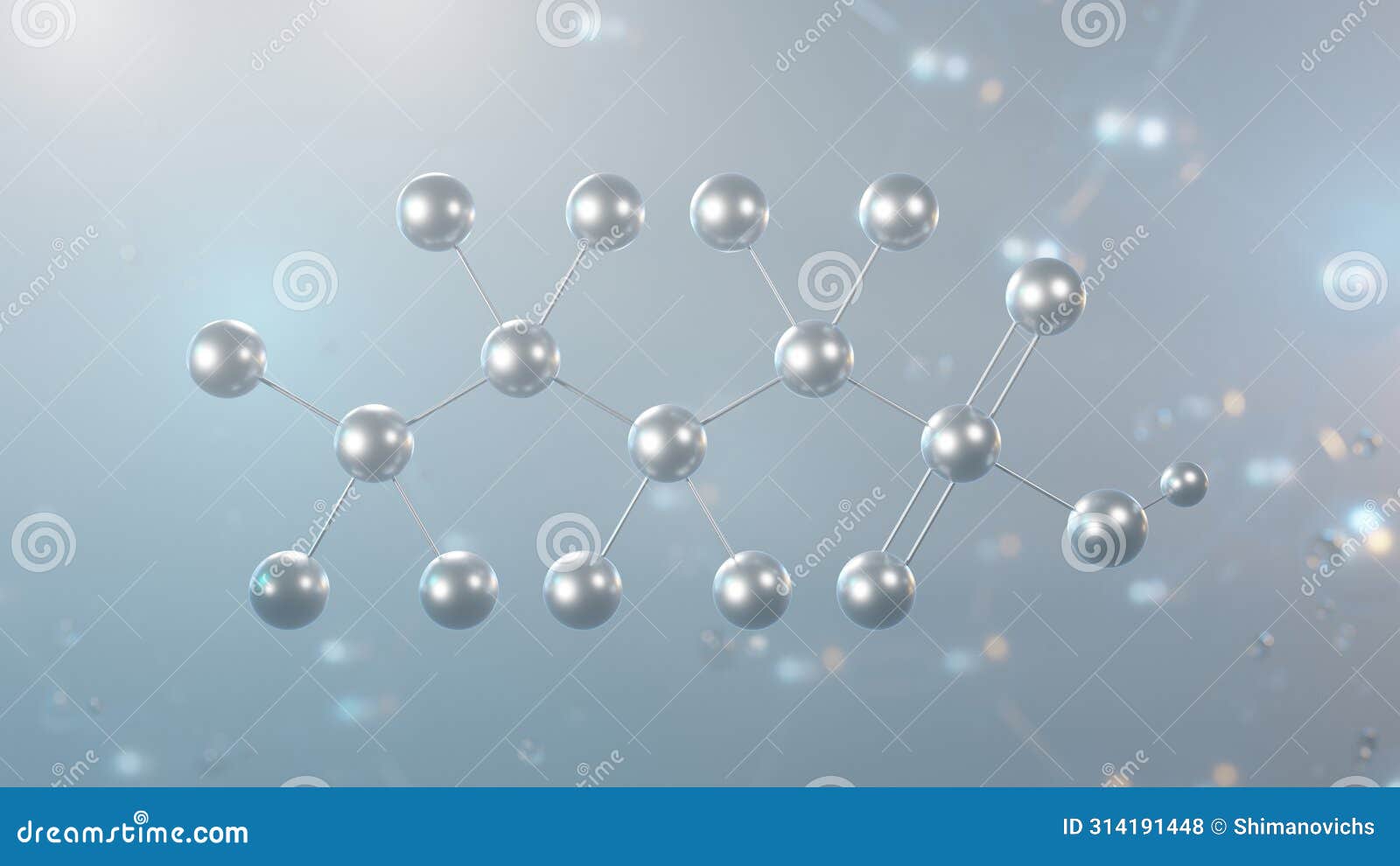 Perfluorobutanesulfonic Acid Molecular Structure, 3d Model Molecule ...