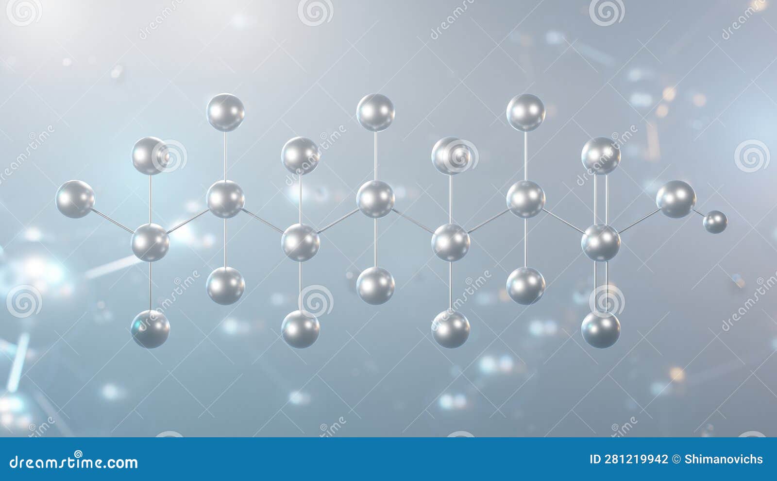 Perfluorohexanesulfonic Acid Molecular Structure, 3d Model Molecule ...