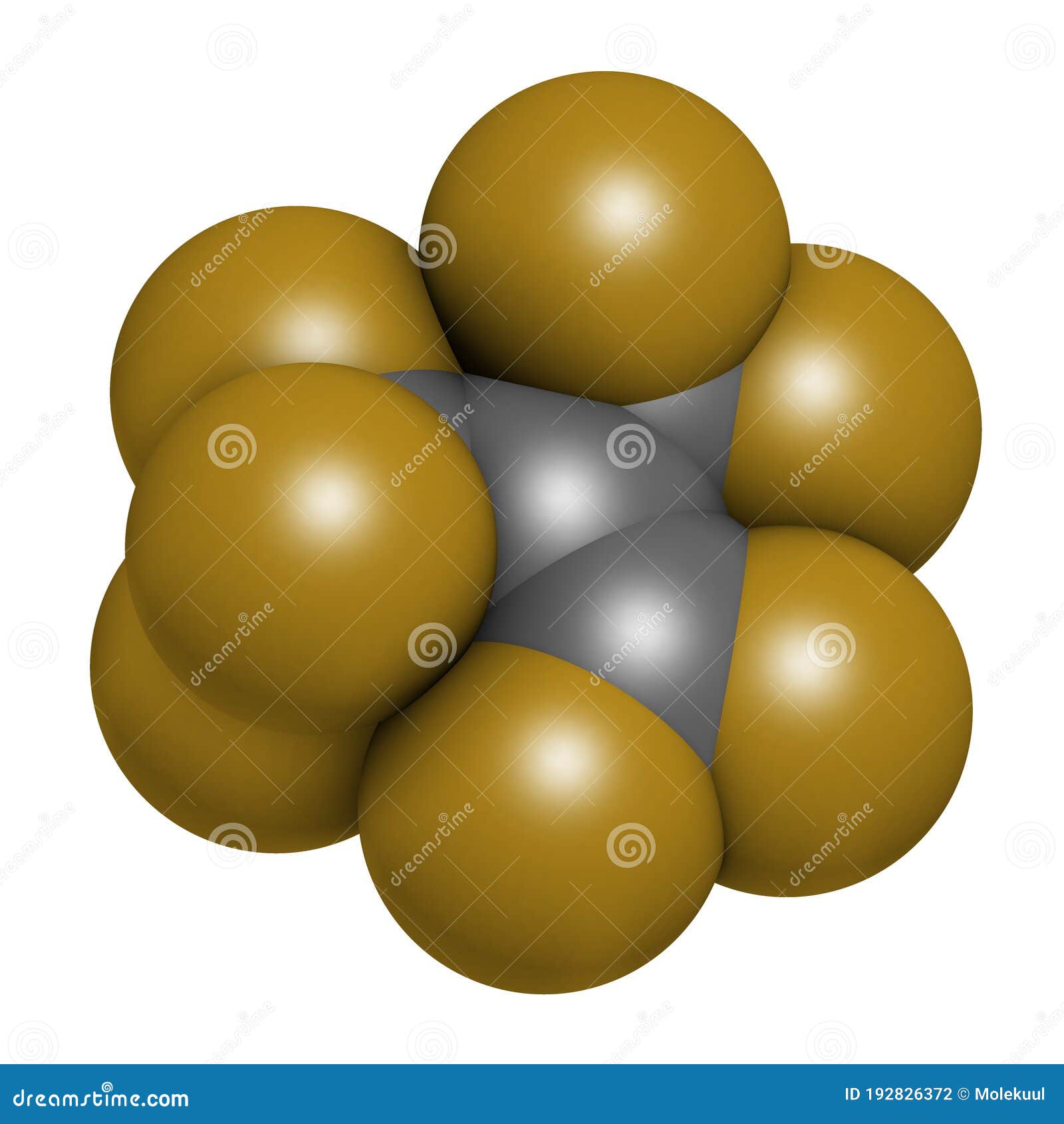 Perfluoroisobutene Fluorocarbon Molecule. 3D Rendering Stock Photo ...