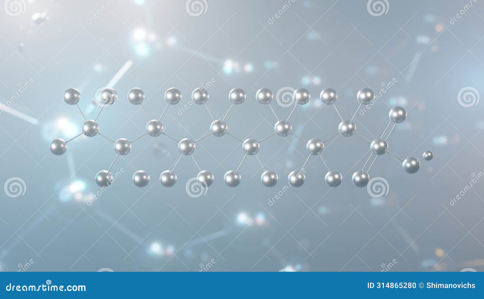 Perfluorononanesulfonic Acid Molecular Structure, 3d Model Molecule ...