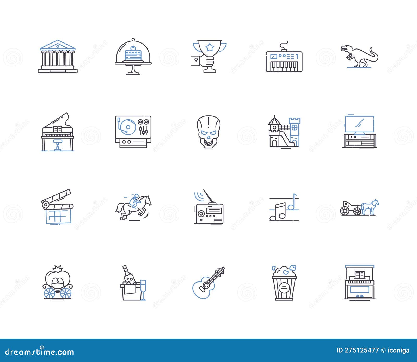 Perfomance Marketing Outline Icons Collection. Performance, Marketing ...