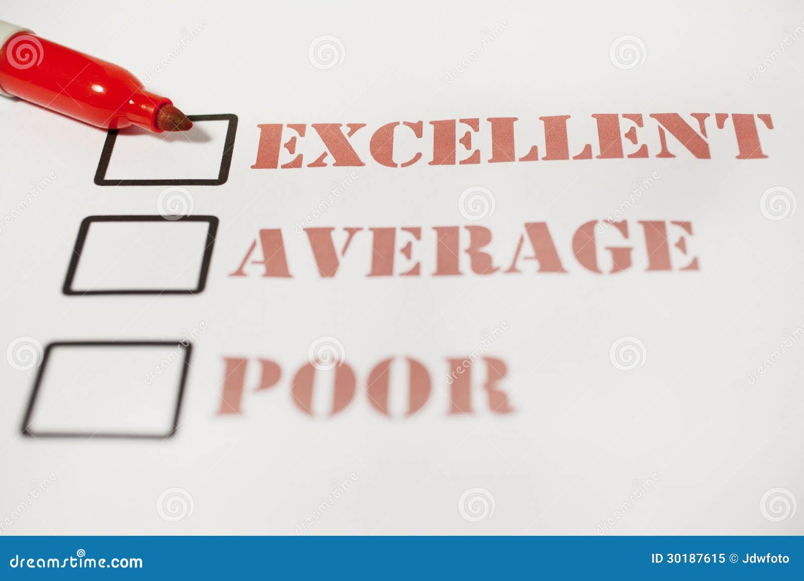 Performance Survey stock image. Image of grading, excellent - 30187615