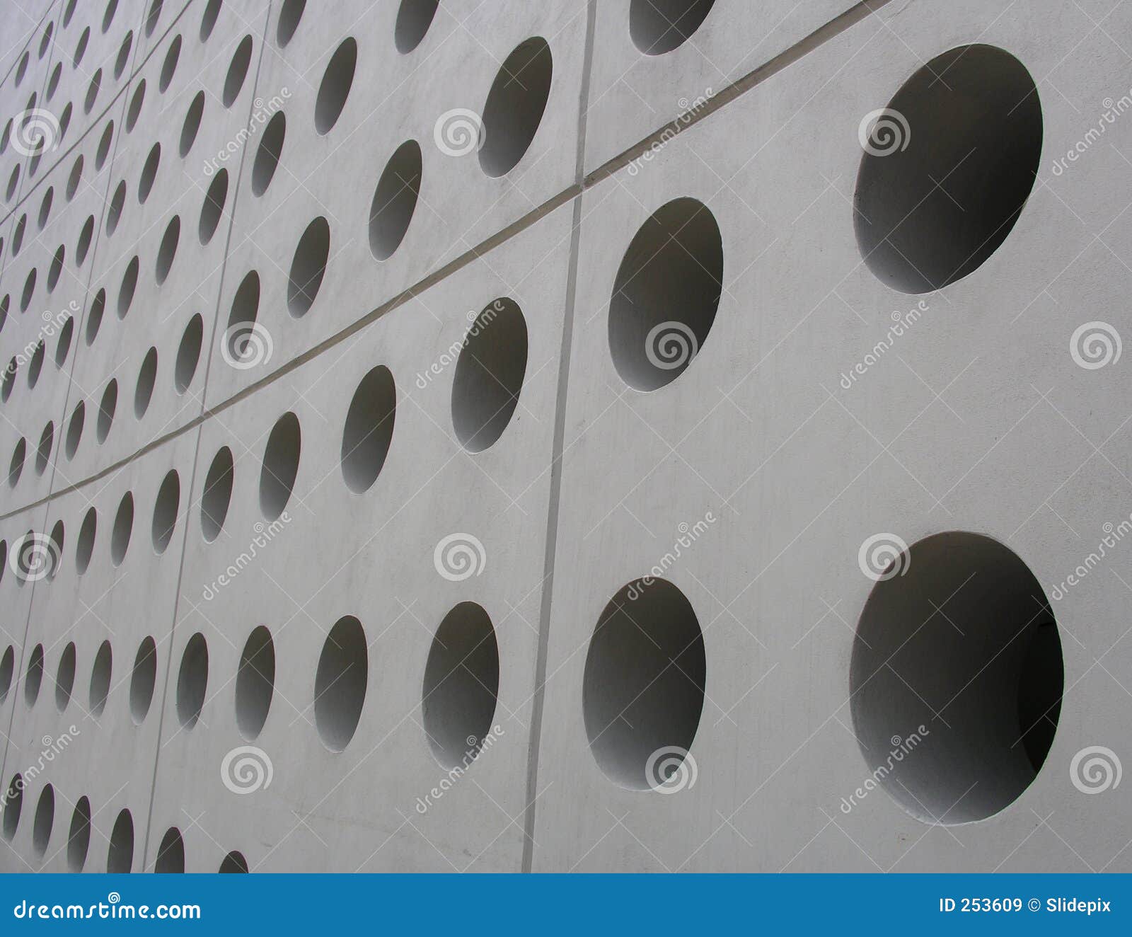 Perforated stock image. Image of white, modern, wall, building - 253609