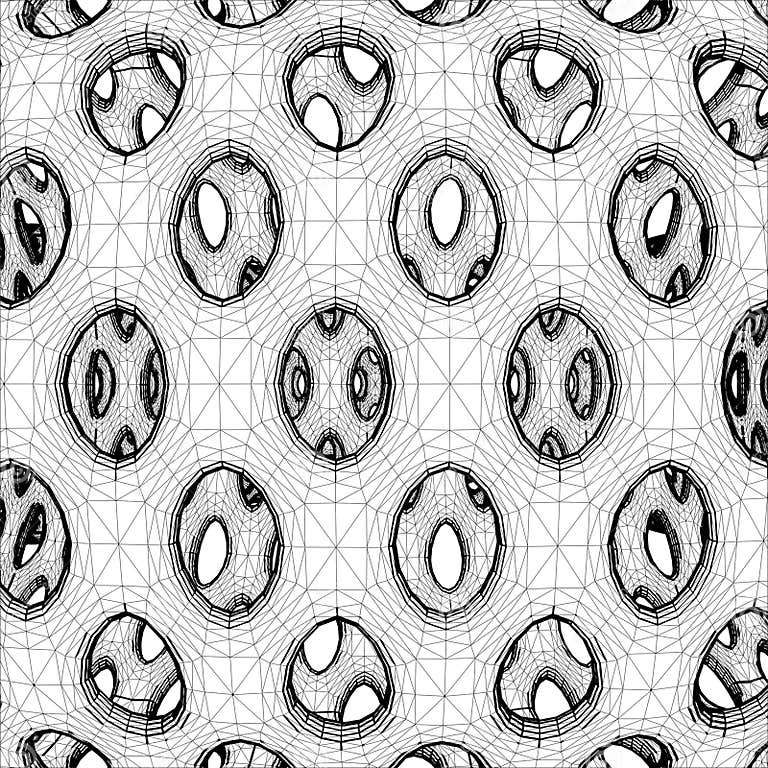 Perforated Amorphous Structure Vector. Illustration Isolated on White ...