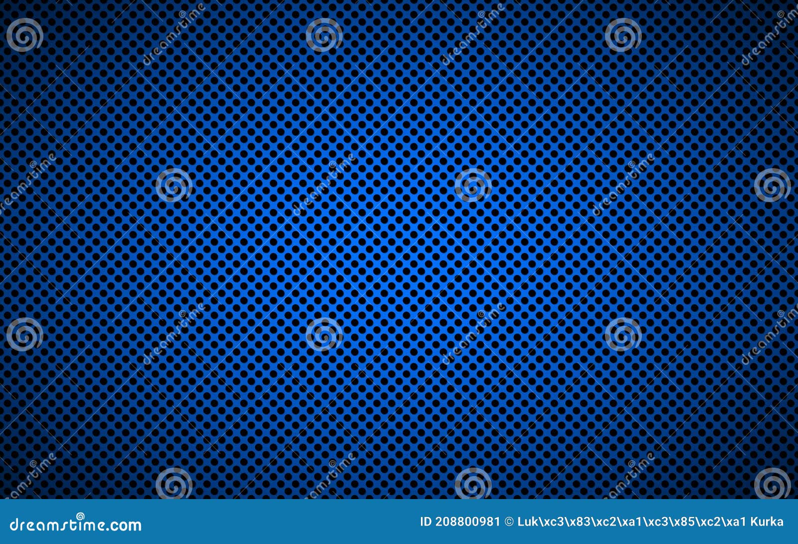 Perforated Blue Metallic Background. Abstract Stainless Steel ...