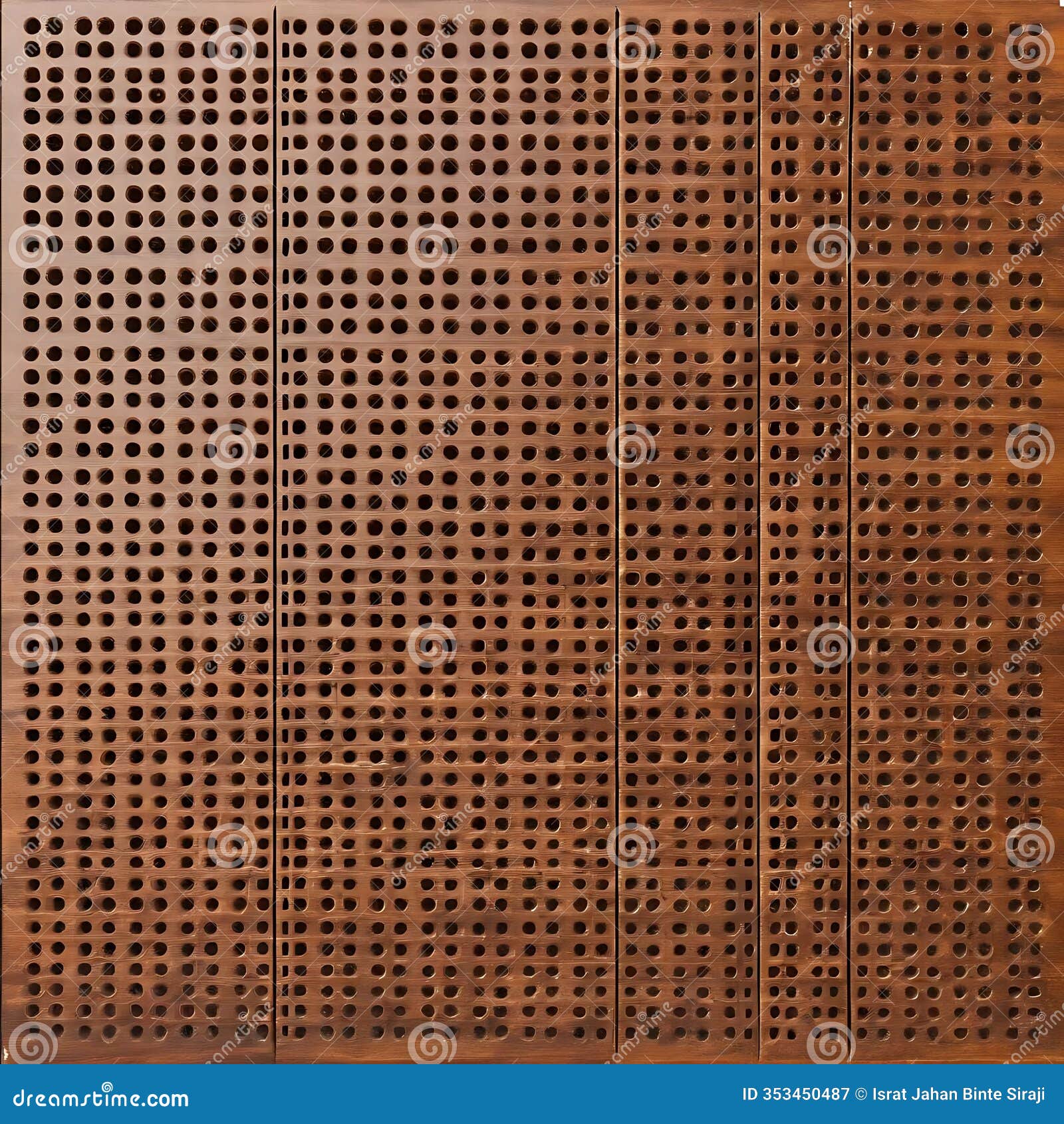 Perforated Board Isolated on a White Background Stock Illustration ...