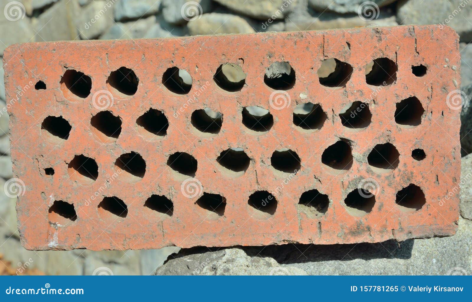 Red Perforated Brick Background Royalty-Free Stock Photo ...