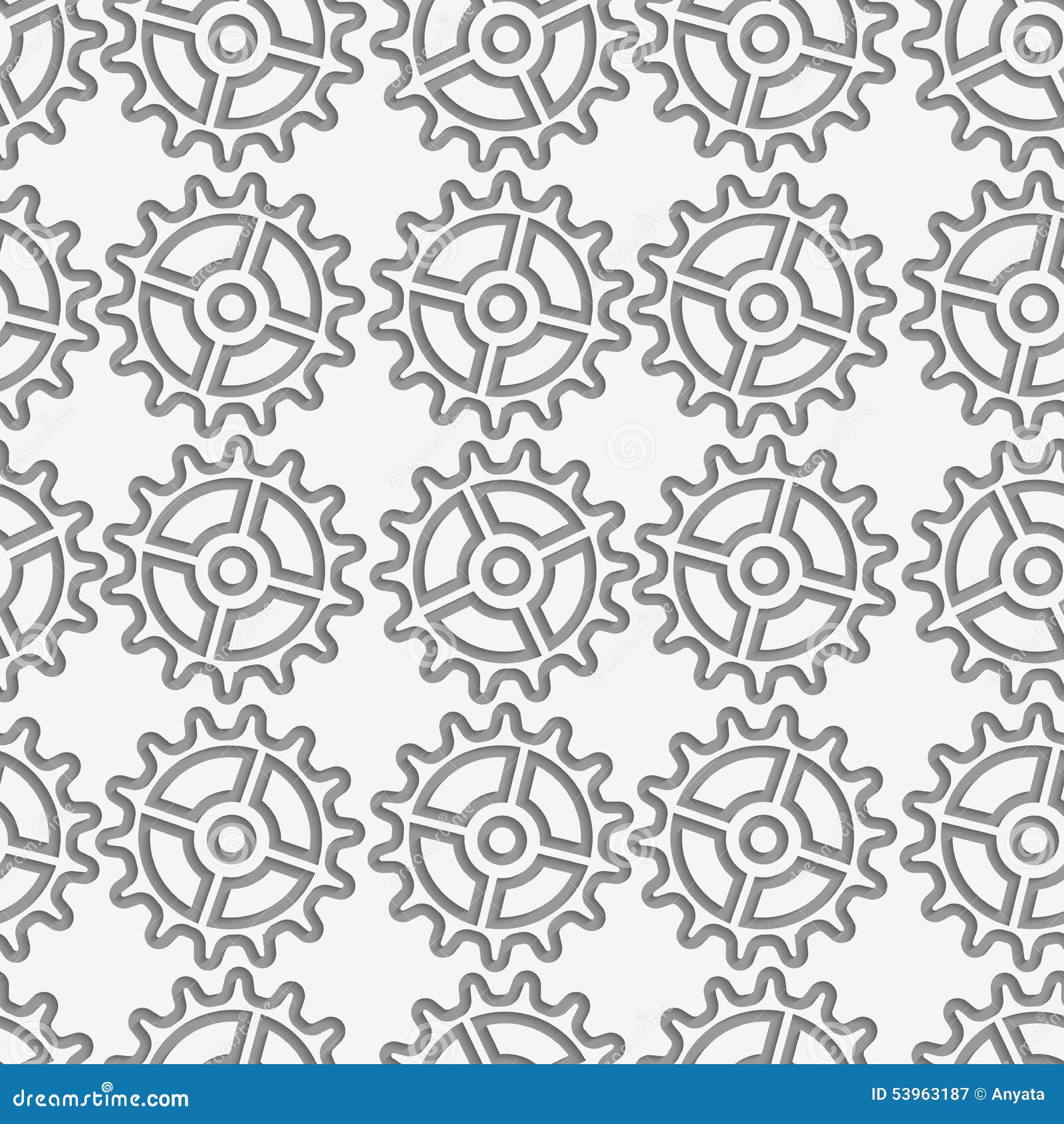 Perforated complex gears stock vector. Illustration of seamless - 53963187